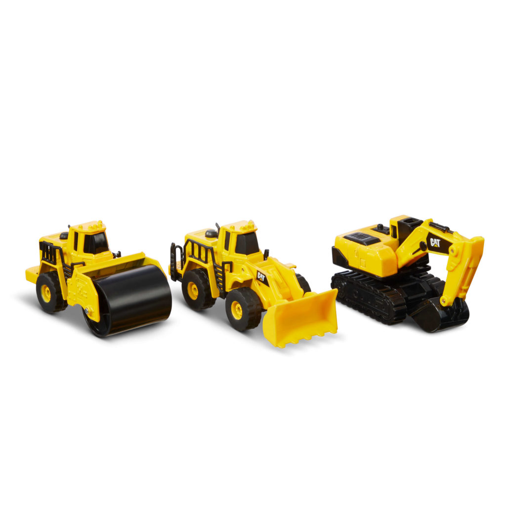 Cat® Metal 3-Pack Wheel Loader, Excavator, Steam Roller - CAT